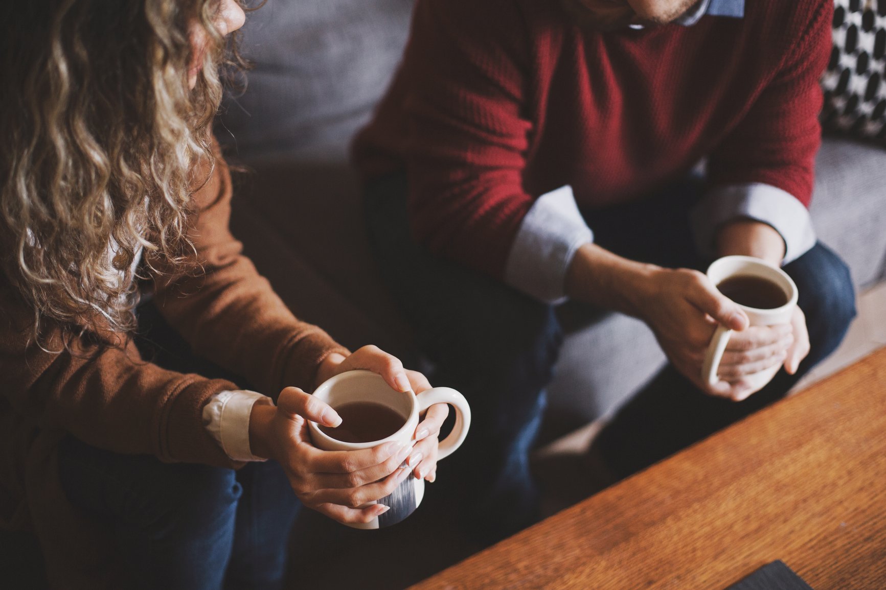 Couple Drinking Tea at Home - Sonima